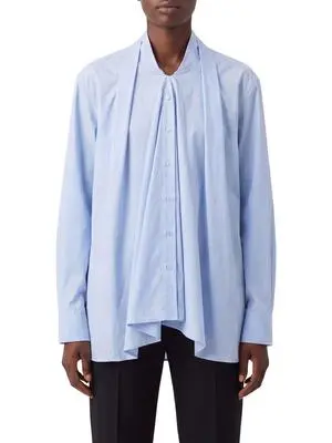 Loewe Draped Cotton Shirt - Blue