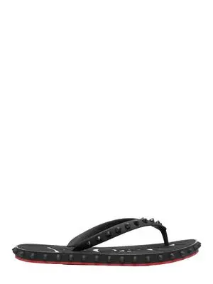 CHRISTIAN LOUBOUTIN Embellished Thong Sandals - Black