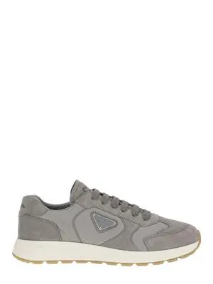 Prada Steel Re-nylon And Suede Sneakers - Multicolor