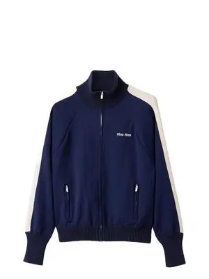 Miu Miu Full Zip Track Jacket - Blue