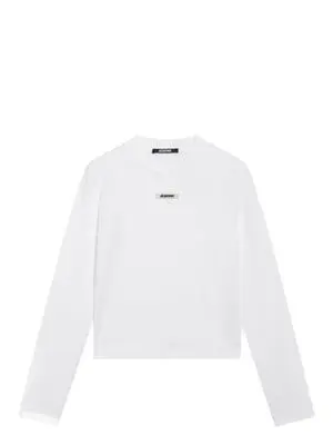 Jacquemus Le Gros Grain Long-sleeve Cotton T-shirt - White