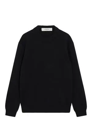GOLDEN GOOSE Crewneck Sweater With Distressed Effect - Blue