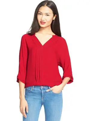 Joie Marru' Semi-sheer Silk Blouse - Deep Garnet