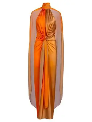 Silvia Tcherassi Margalit Silk Maxi Dress - Orange