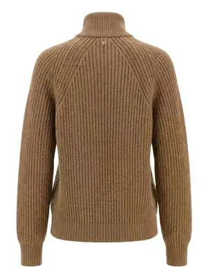 DONDUP DONDUP Ribbed Knit Asymmetric Zip Cardigan