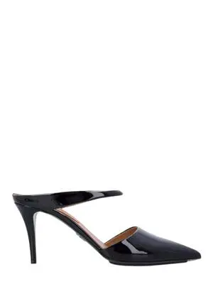 Stella McCartney Patent Finish Heeled Mules - Black