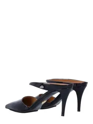 Stella McCartney Patent Finish Heeled Mules - Black