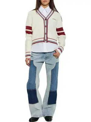 Off-White Patchwork Straight-leg Jeans - Blue