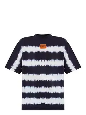 Balenciaga Tie-dye Logo-print T-shirt - Black