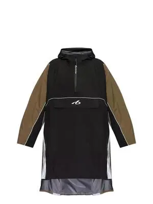Balenciaga Logo-print Colour-block Hoodie - Black