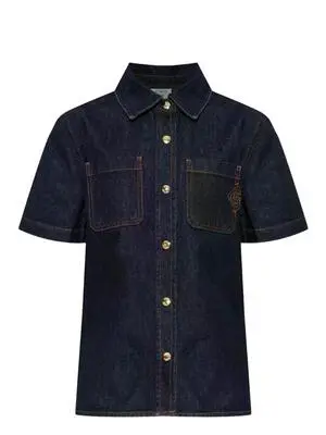 Casablanca Short Sleeve Denim Shirt - Blue