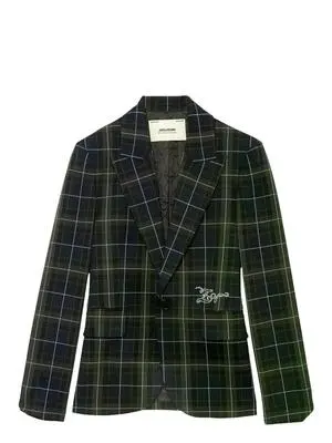 ZADIG&VOLTAIRE Vavy Tartan-print Single-breasted Blazer