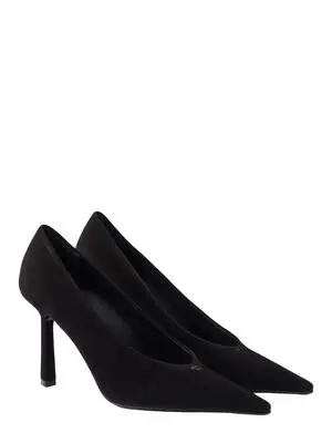 Prada Suede Pointy Toe Pumps - Black