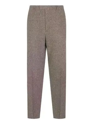 Valentino Garavani Tailored Tweed Trousers - Brown