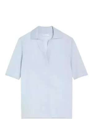 GABRIELA HEARST Gabriela Hearst Fine-Knit Polo-Neck T-Shirt