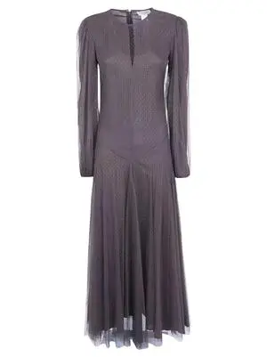 TWINSET Flared Midi Dress - Brown