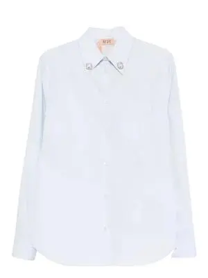 N°21 Embellished Collar Shirt - Blue