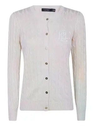 Ralph Lauren Cable-knit Embroidered Cardigan - Neutrals