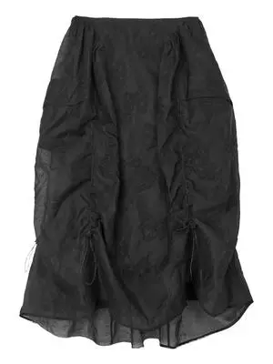 Cecilie Bahnsen Fuana Papillon Matelassé Midi Skirt - Black