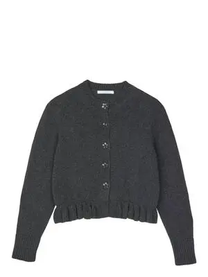 Cecilie Bahnsen Fibbie Ruffled Cardigan - Grey