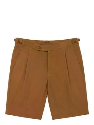 Incotex Pleated Side-adjuster Shorts - Brown