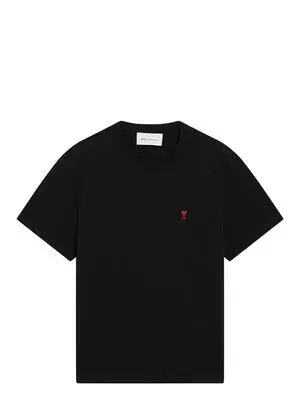 AMI Paris Cotton De Coeur T-shirt - Black