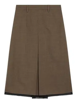 Prada Virgin Wool Skirt - Brown