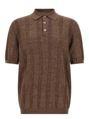 BRUNELLO CUCINELLI Brunello Cucinelli Men Wide Ribbed Polo Shirt