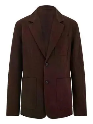 FERRAGAMO Single Breasted Blazer - Brown