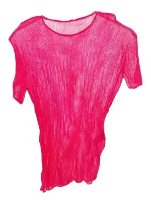 Issey Miyake Issey Miyake 2010 Pleated T-Shirt Pink