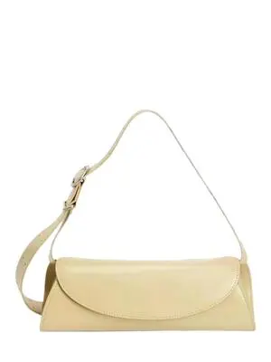 JIL SANDER Jil Sander Small Cannolo Leather Shoulder Bag Yellow