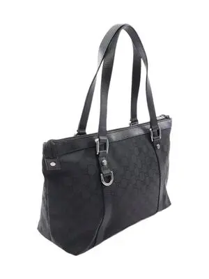 Gucci Gg Monogram Abby Tote Bag - Black