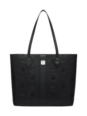 Mcm MCM Medium Liz Shopper In Embossed Monogram Leather Black