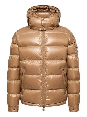 Moncler Moncler Maya Short Down Jacket With Hood Beige