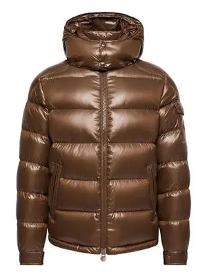 Moncler Moncler Maya Hooded Short Down Jacket Brown