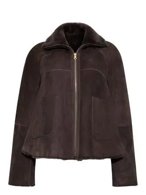 Cara Cara Boone Reversible Suede And Fur Jacket - Grey