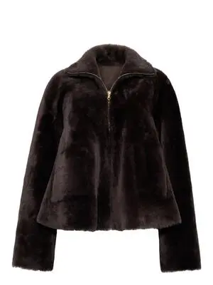 Cara Cara Boone Reversible Suede And Fur Jacket - Grey