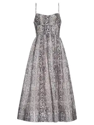 Cara Cara Alba Midi Dress - Classic Snake Grey