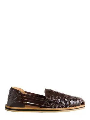 Quince Handcrafted Leather Huarache Sandal Espresso Brown
