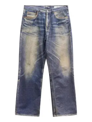 Our Legacy OUR LEGACY Relaxed Distressed Straight Leg Jeans Light Blue