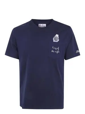 MC2 SAINT BARTH Mc2 Saint Barth Men's 100% Cotton T-Shirt Navy