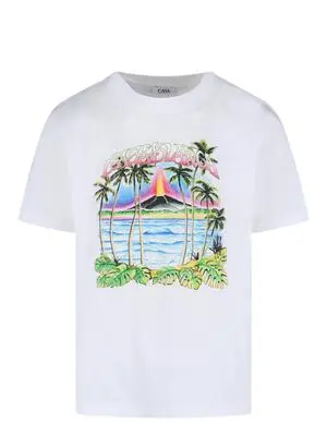 Casablanca Graphic Print T-shirt - White