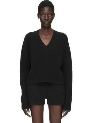 Rick Owens V-neck Drop Shoulder Sweater - Nero