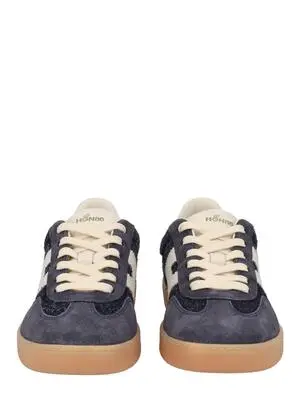 Hogan Sneakers With Calfskin And Mutton Construction - Blue