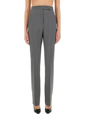 Max Mara Straight Leg Tailored Trousers - Grey