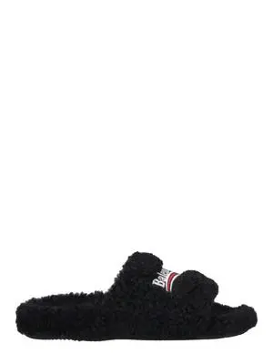 Balenciaga Polyester Strap Sandals - Black