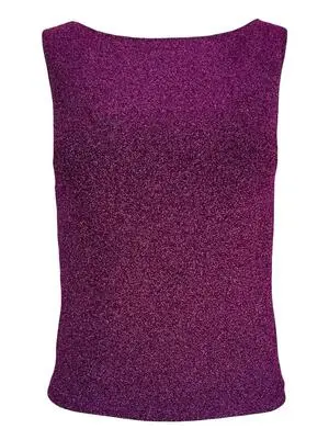 LAURA CITRON Laura Citron Electric Orchid Lamé Top