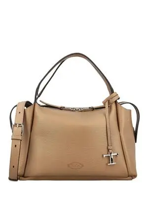 TOD'S Small Calf Leather Handbag With Shoulder Strap - Brown