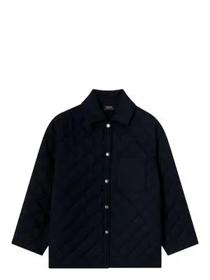 A.p.c. Georges Quilted Wool Jacket - Blue