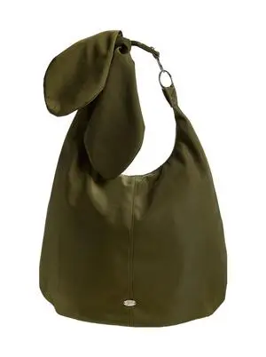 DAMSON MADDER Gene Oversized Hobo Bag With Bow Detail - Olive